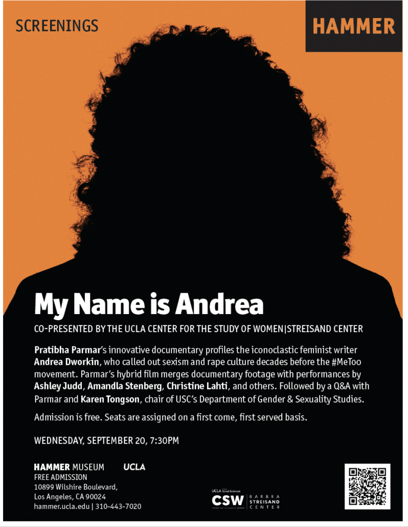 My Name is Andrea - Center for the Study of Women